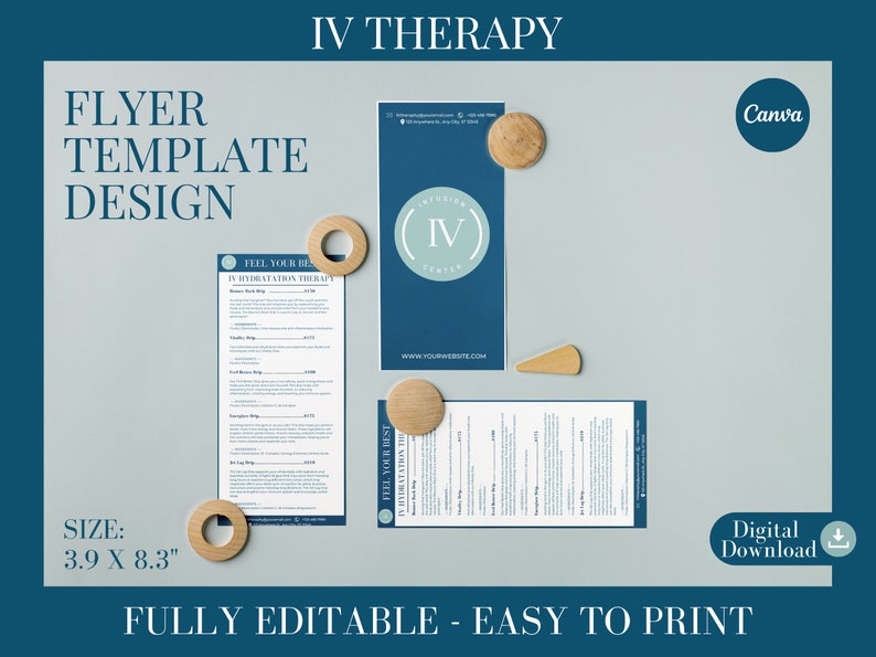 Flyer Template Design IV Therapy Flyer IV Therapy - Etsy