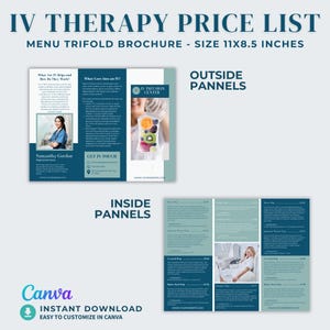 IV Therapy Menu Bundle IV Drip Marketing Template Iv Infusion Price ...