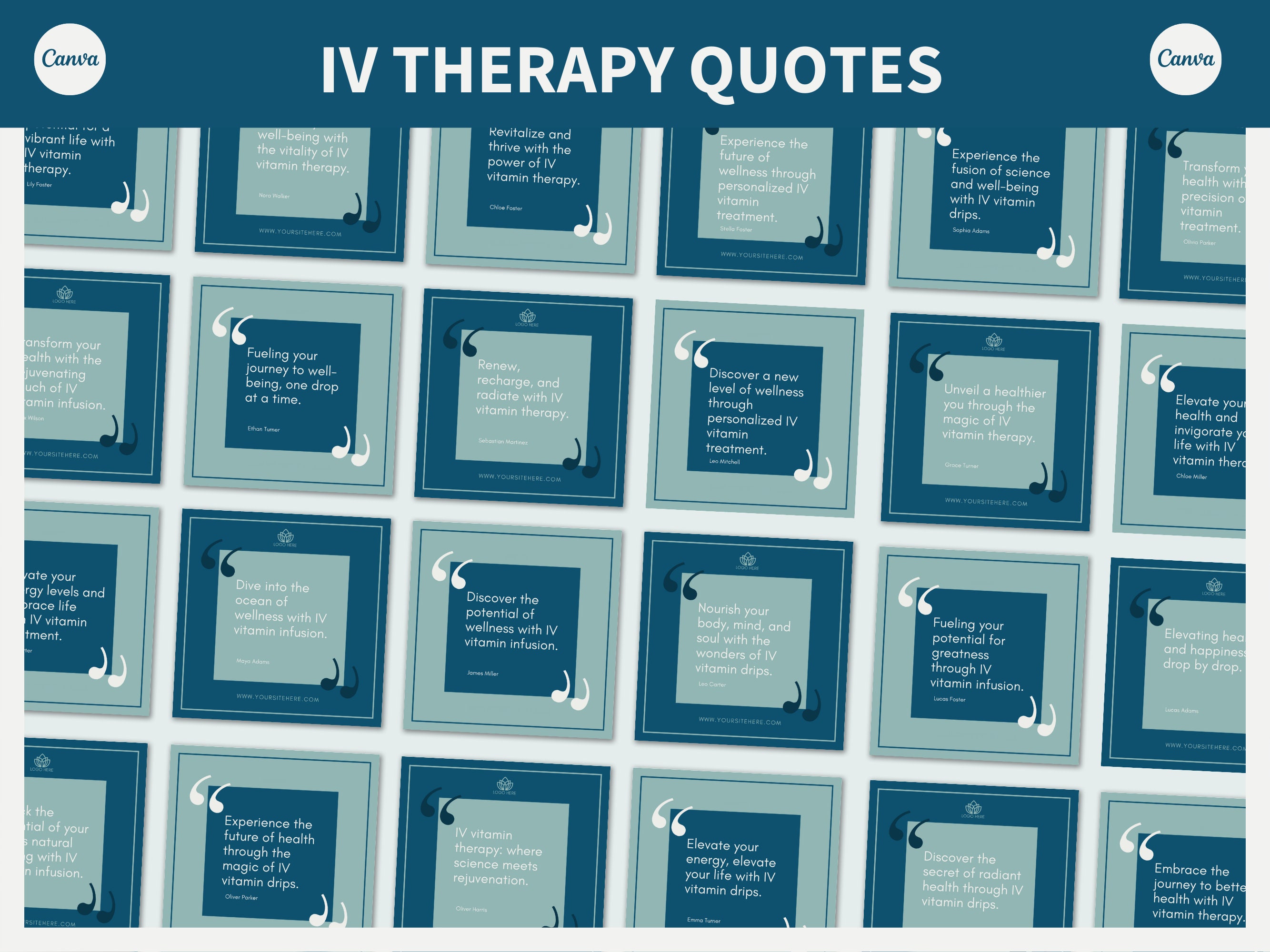 50 IV Therapy Quote Canva Templates Create Engaging Social Media ...