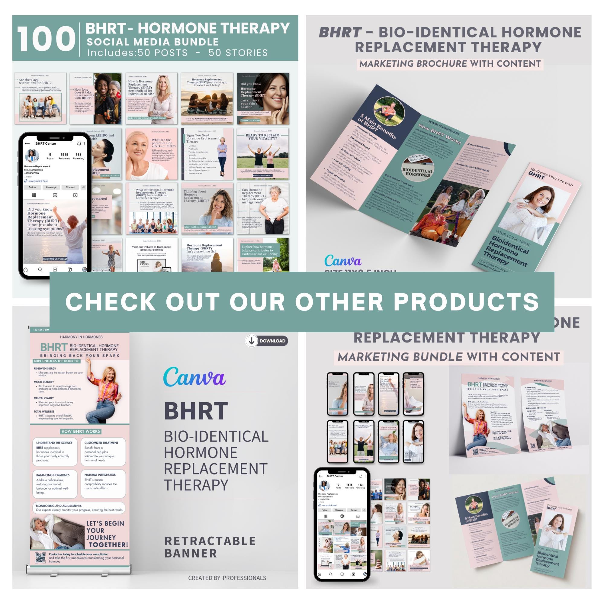 Bio-identical Hormone Replacement Therapy Brochure BHRT Flyer Template ...