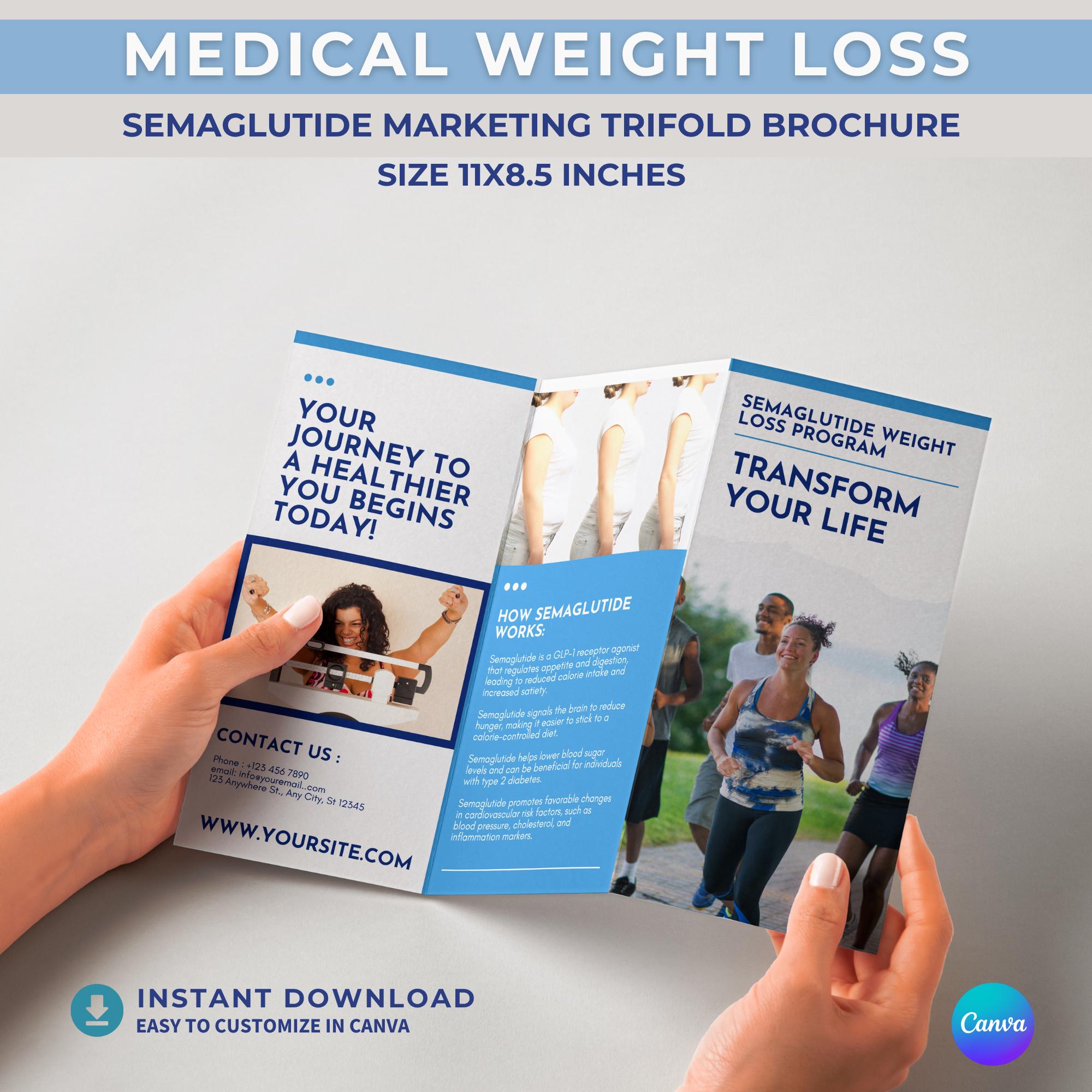 Weight Loss Flyer GLP 1 Info Sheet Medical Weight Loss Program Handout ...