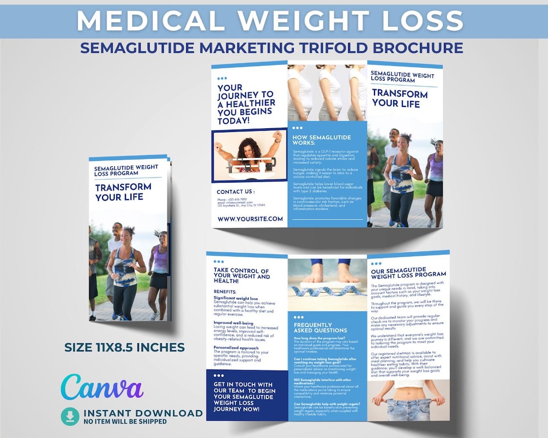 Weight Loss Flyer GLP 1 Info Sheet Medical Weight Loss Program Handout ...