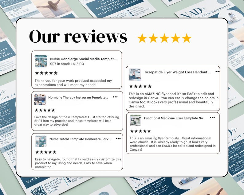 Nad+ Flyer Template NAD Therapy Handout IV Therapy Service Printable ...