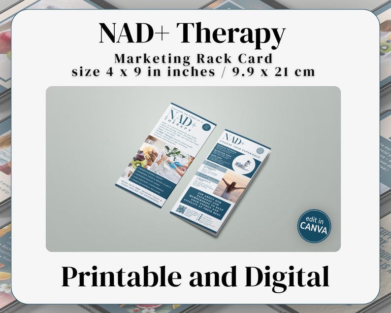 NAD IV Therapy Rack Card Template Medspa Canva Design (digital) - Etsy