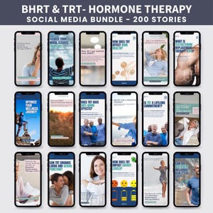 Hormone Therapy Instagram Template Testosterone Social Media BHRT Post ...