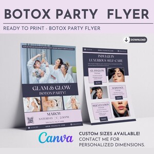 Customizable Botox Party Invitation Flyer With Canva: Explore ...