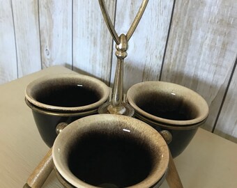 Brown drip dishes | Etsy