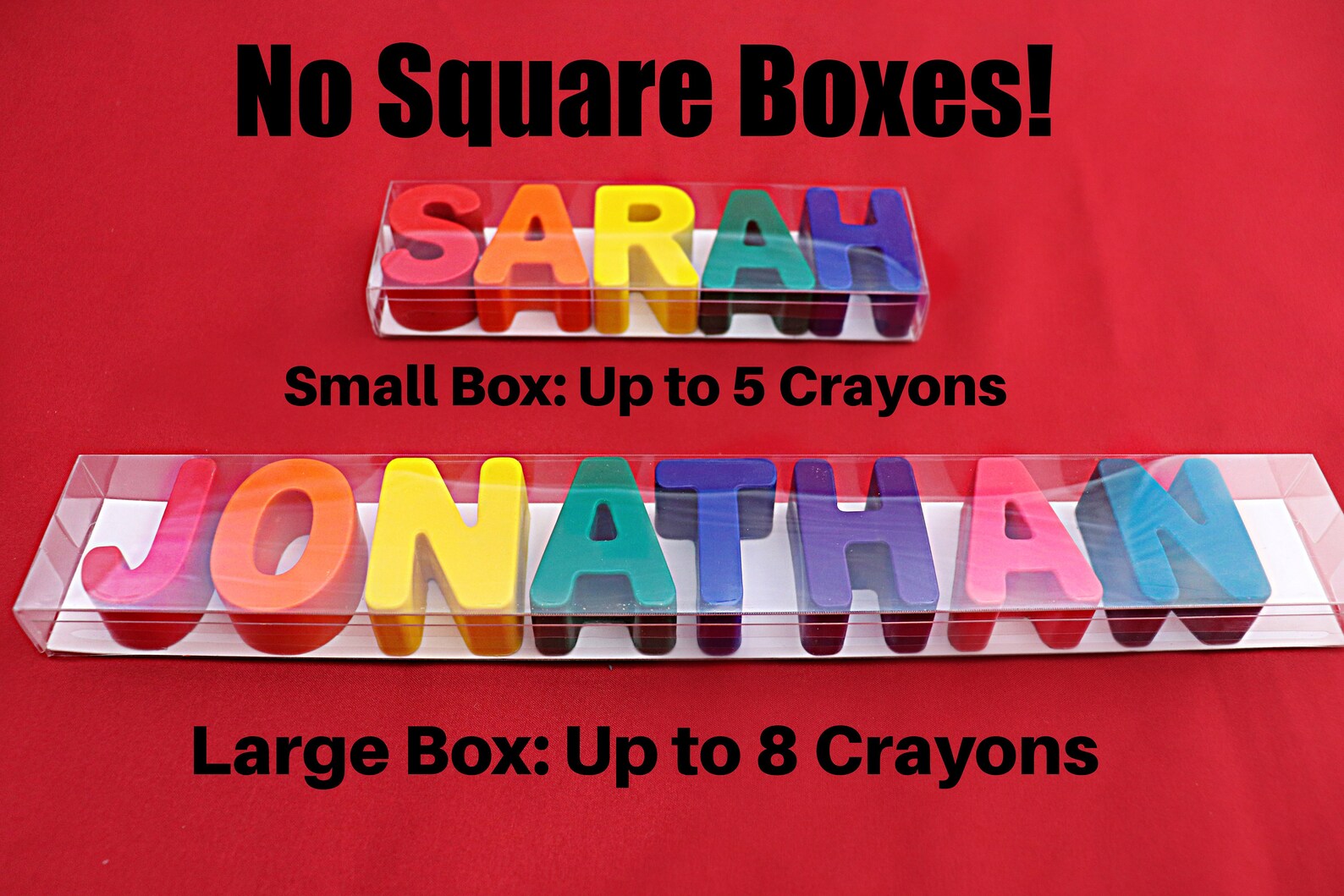 Name Crayons Clear Box Gift for Kids | Etsy