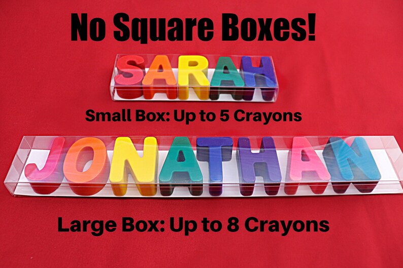 Name Crayons Clear Box Gift for Kids | Etsy