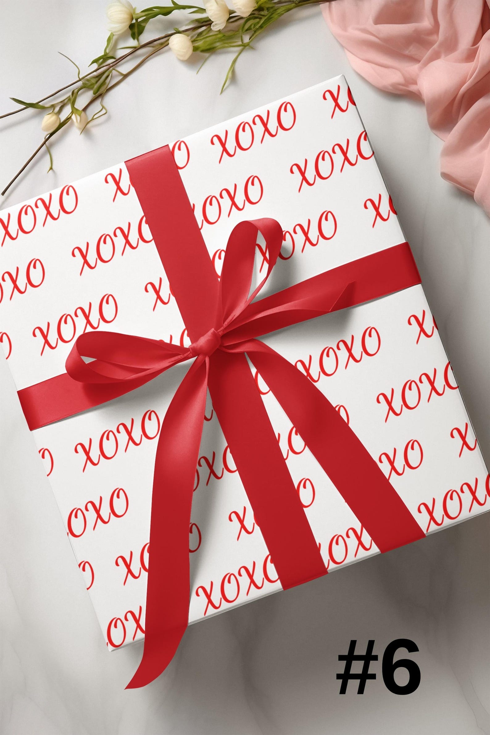 XOXO Wrapping Paper, Valentines Day Gift Wrap, Custom Wedding ...