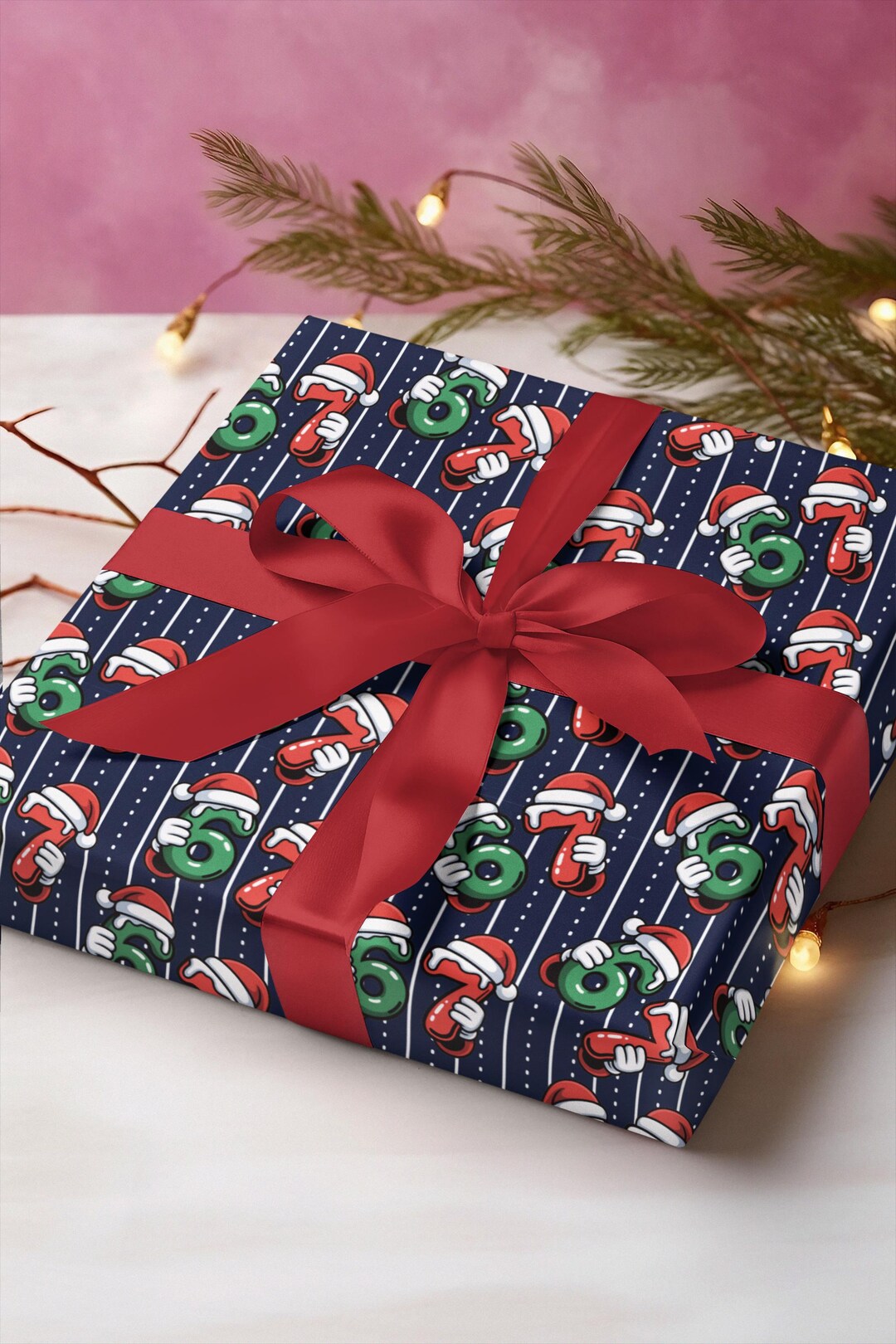 Six Seven Gift Wrap, 67 Meme Funny Christmas Wrap, 6 7 Wrapping Paper ...