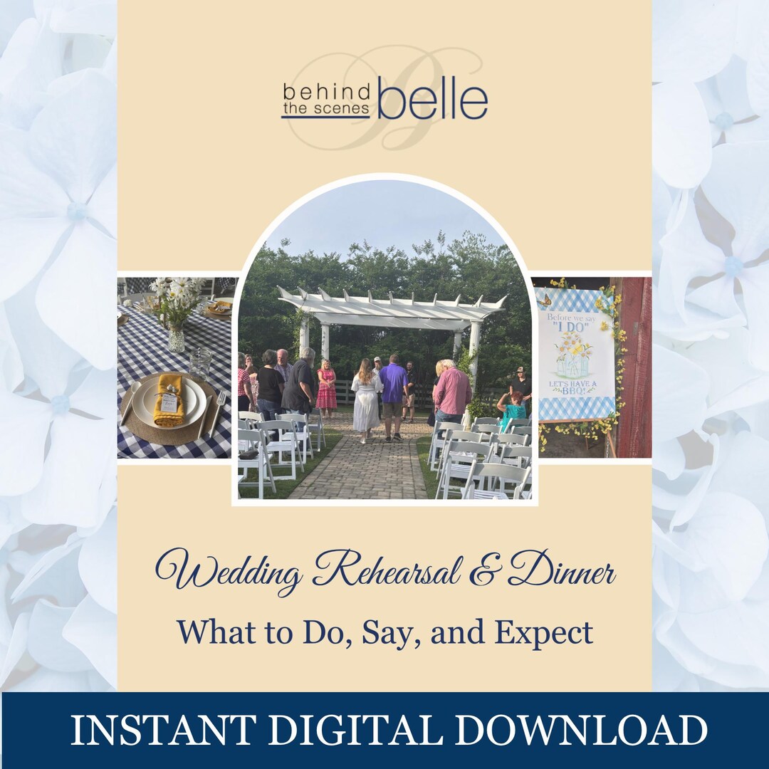 DIY Wedding Rehearsal & Dinner Guide: Timeline, Scripts, Editable ...