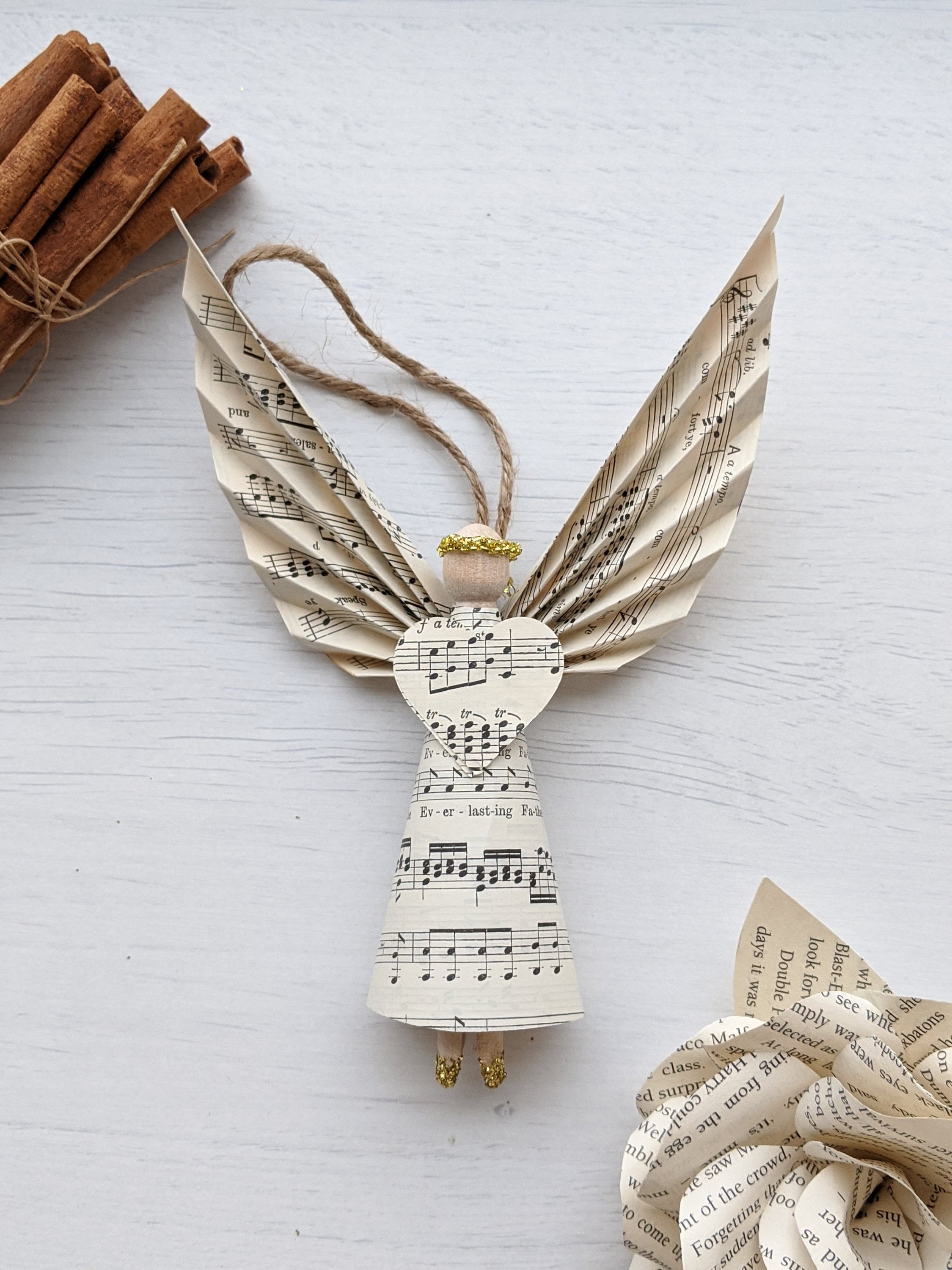 Sheet Music Angel Paper Angel Eco Friendly Gift | Etsy UK