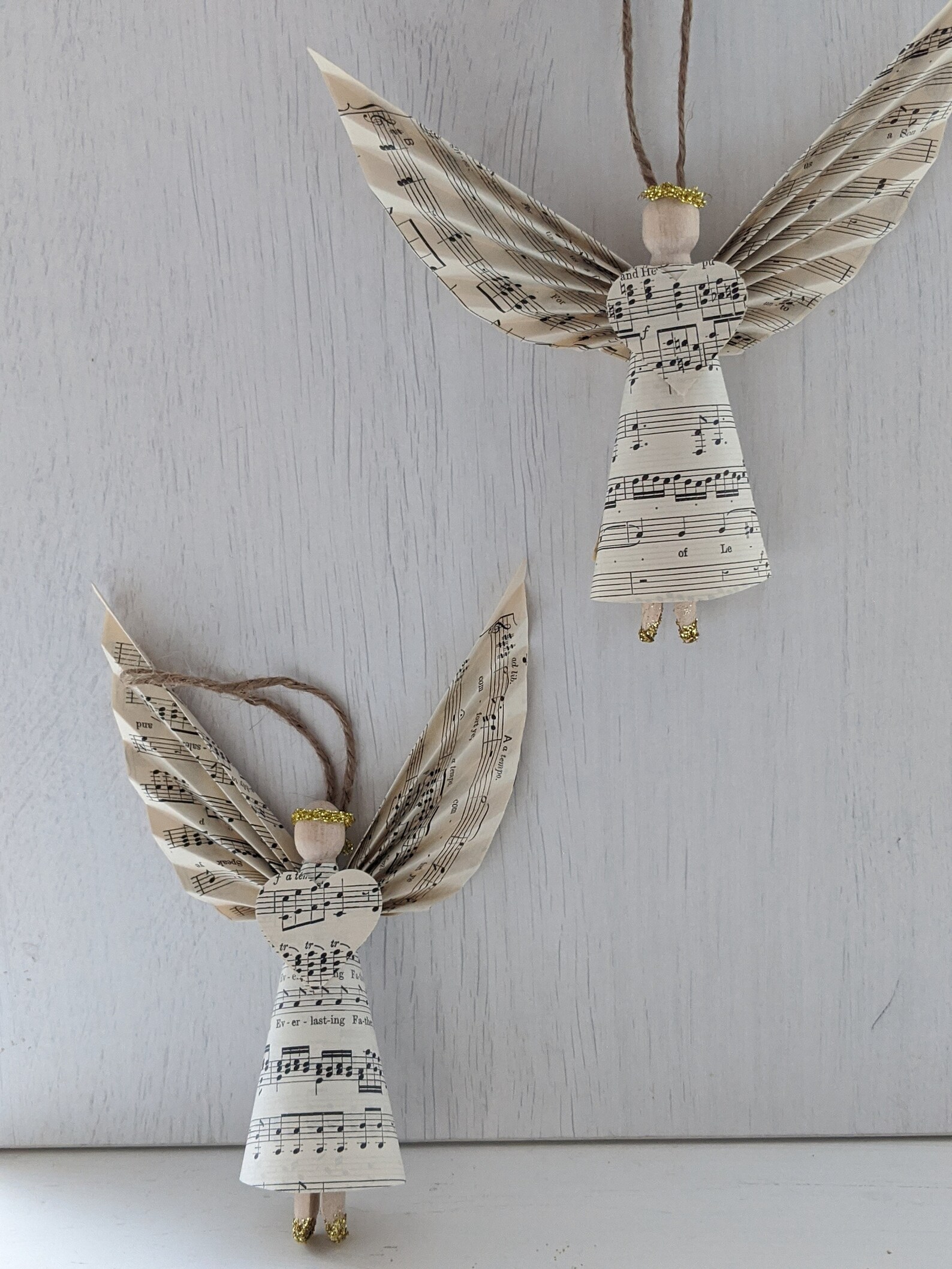 Sheet Music Angel Paper Angel Eco Friendly Gift | Etsy UK
