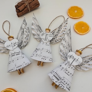 10 or More Sheet Music Angels / Paper Angel / Eco Friendly Gift / Angel ...