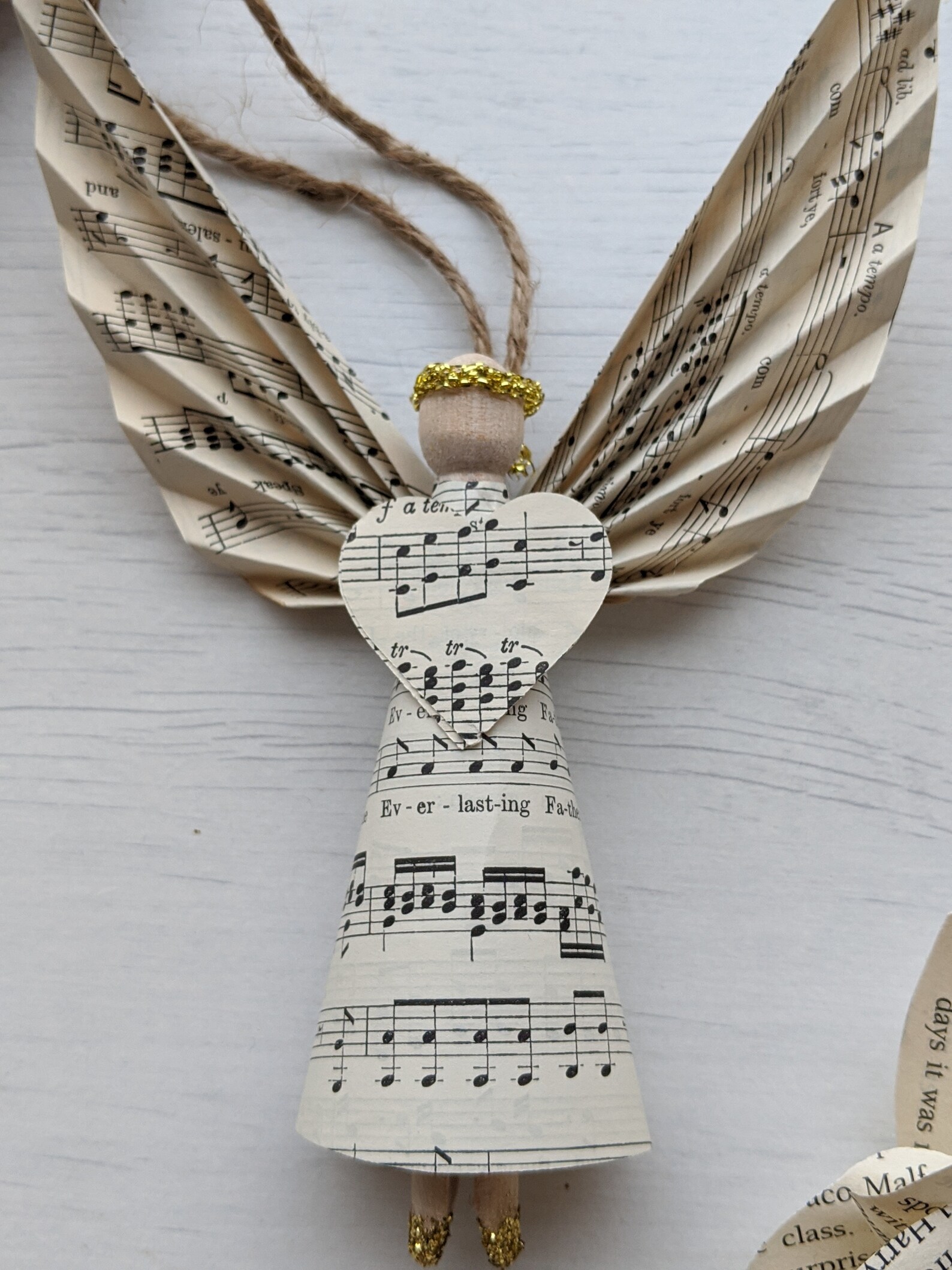 Sheet Music Angel Paper Angel Eco Friendly Gift | Etsy UK