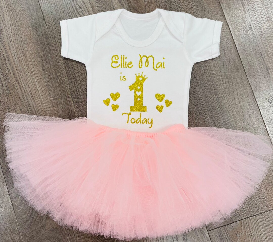 Personalised Birthday Tutu Hearts and Crown - Etsy