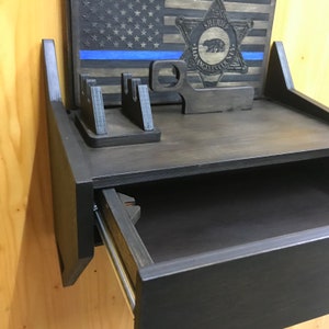Hidden Gun Storage, Wall Mounted Gun Safe. Law Enforcement Gift, Gun ...