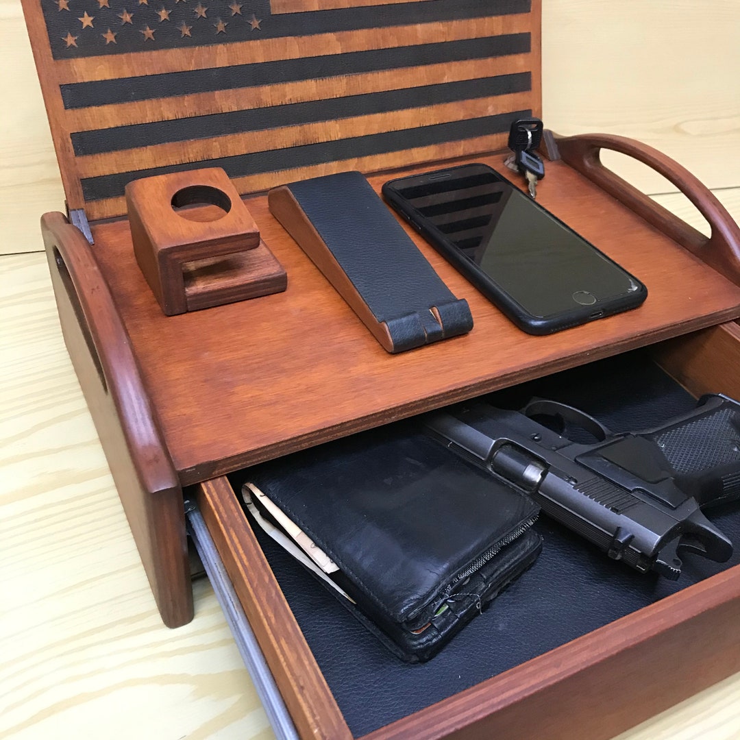 Floating Nightstand Bedroom Firearm Storage With Lock Mechanism Hidden ...