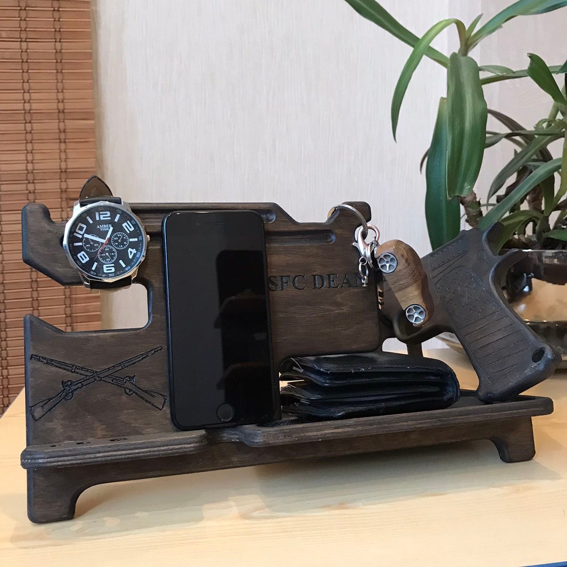 Gun lover gift. Gun gifts for men. Watch display 50th birthday | Etsy