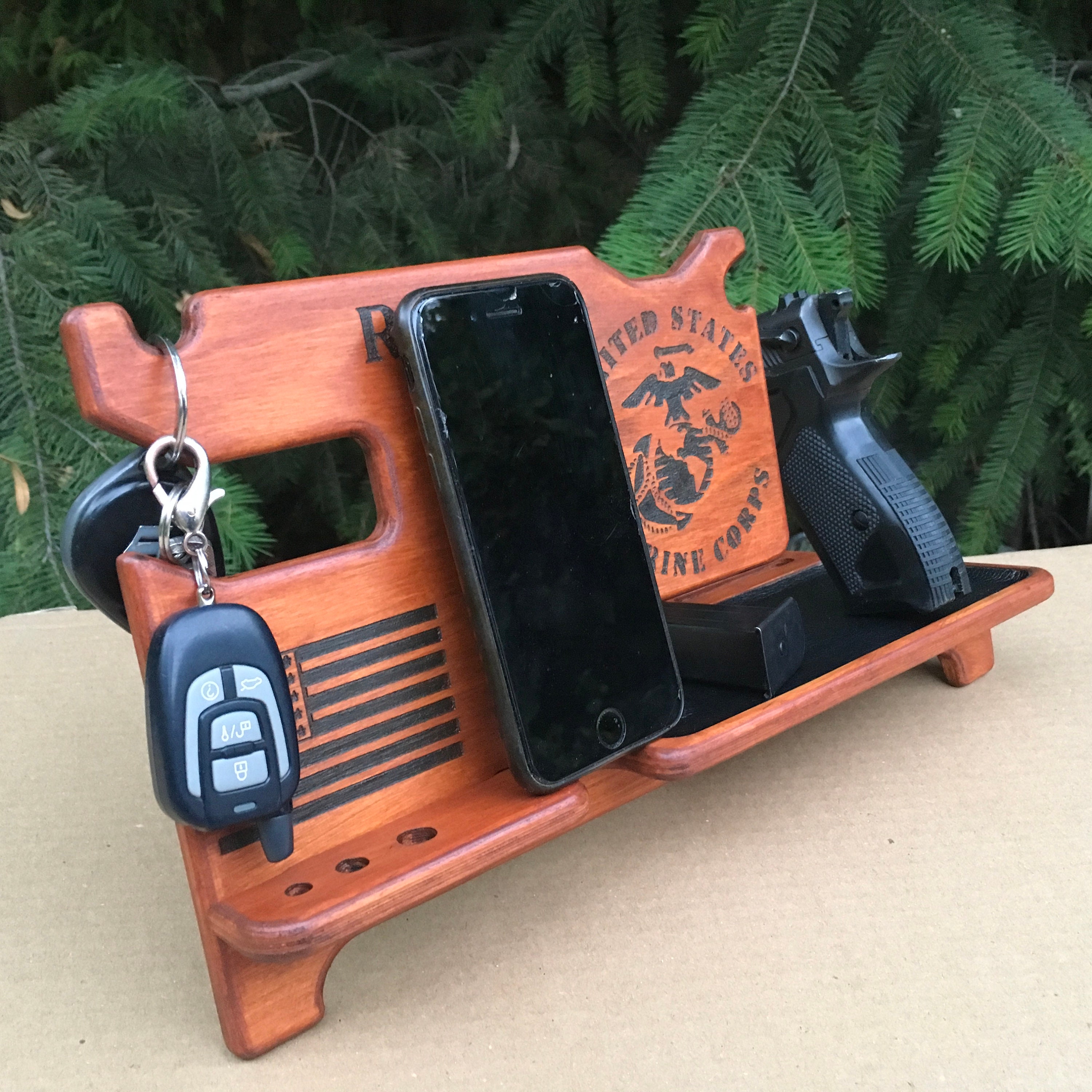 Charging Station Organizer and Gun Rack. Gun Lover Gifts - Etsy