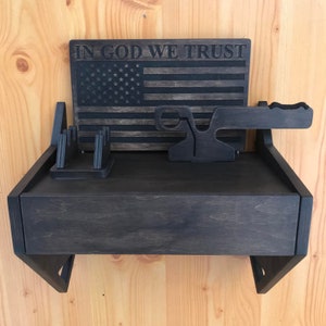 Hidden Gun Storage, Wall Mounted Gun Safe. Law Enforcement Gift, Gun ...