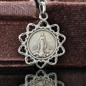 Vintage French Virgin Mary Medal Mother Mary Medallion - Etsy