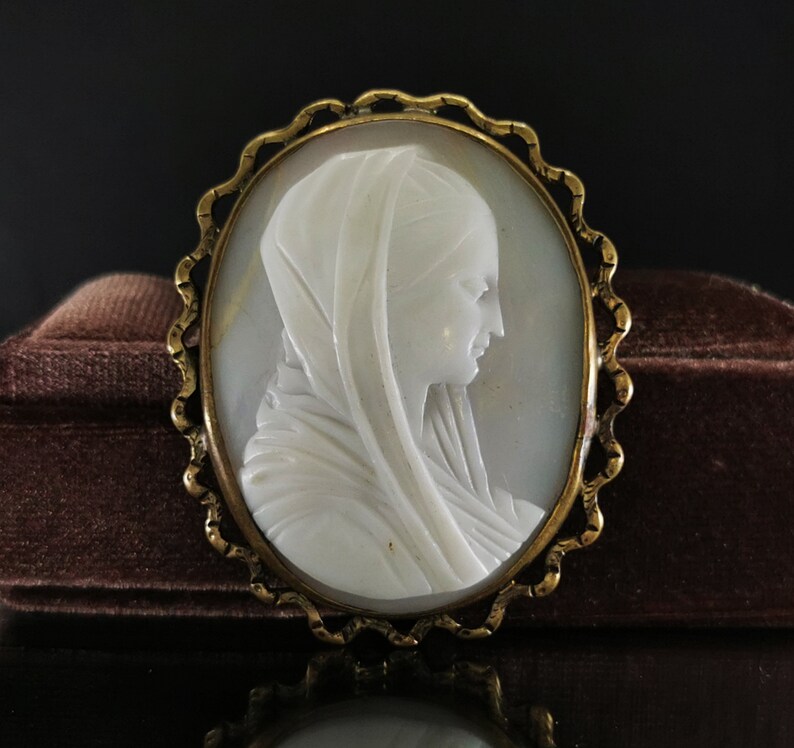 Antique Religious Brooch Virgin Mary Brooch German Catholic - Etsy