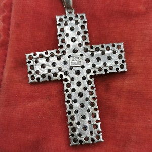 18 Silver Cross Necklace Crystal Cross Pendant Silver - Etsy