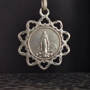 Vintage French Virgin Mary Medal Mother Mary Medallion - Etsy