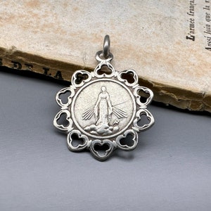 Vintage French Virgin Mary Medal, Mother Mary Medallion - Etsy