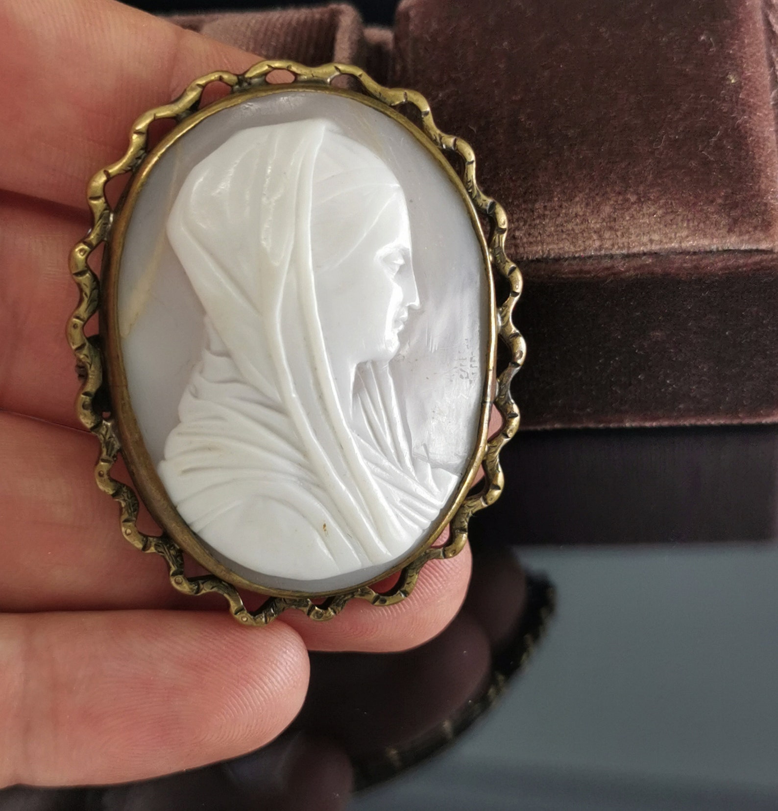 Antique Religious Brooch Virgin Mary Brooch German Catholic - Etsy