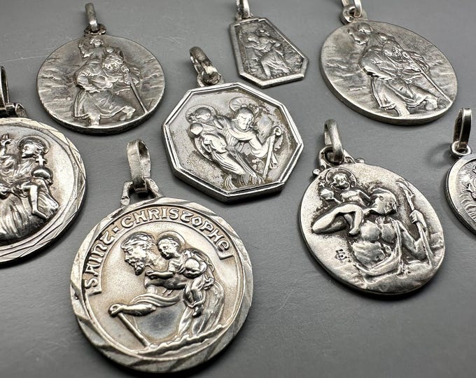 Antique French Silver Religious Medal: Catholic Communion Pendant ...