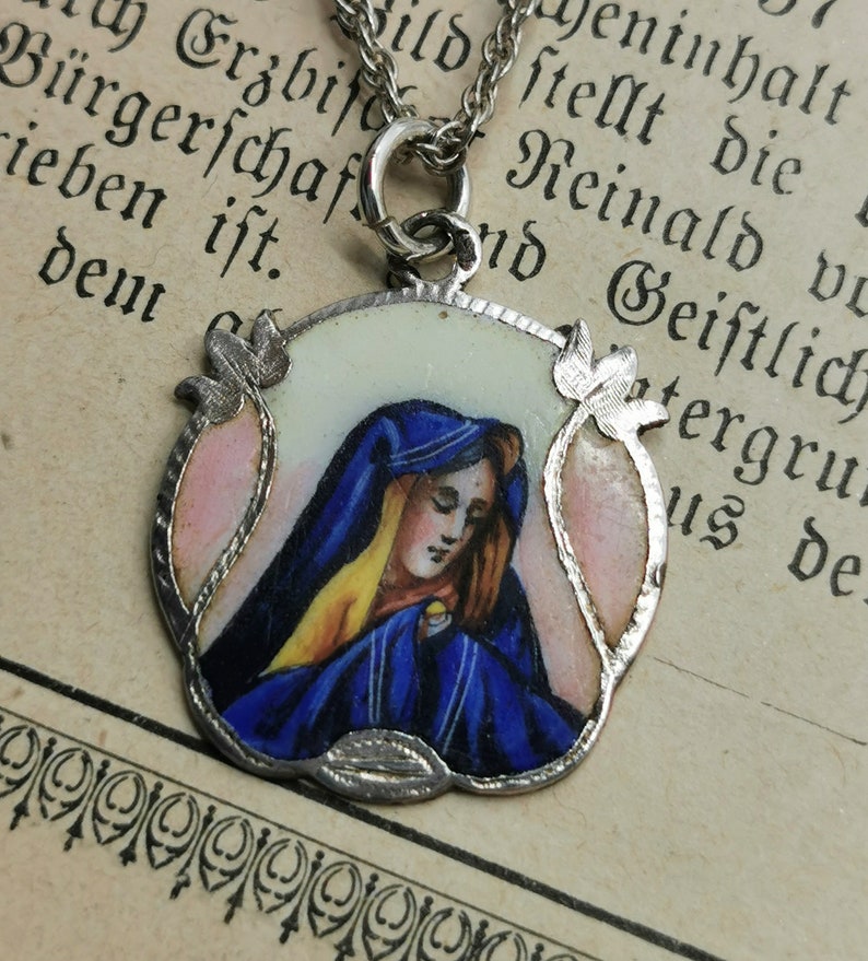 Vintage Virgin Mary Charm 23 Sterling Religious - Etsy