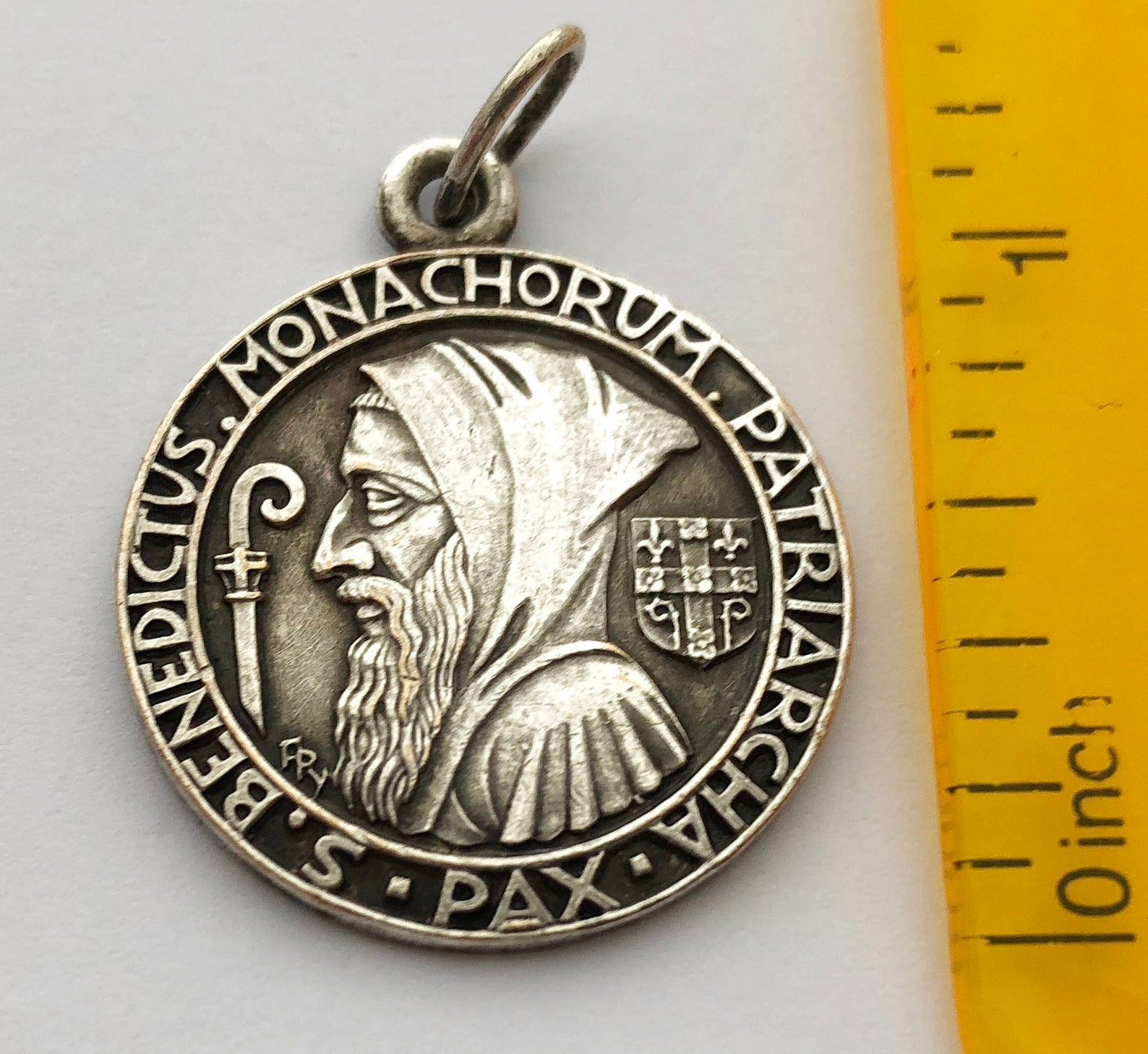 Saint Benedict Medal French Patron Saint Medal The Order of | Etsy