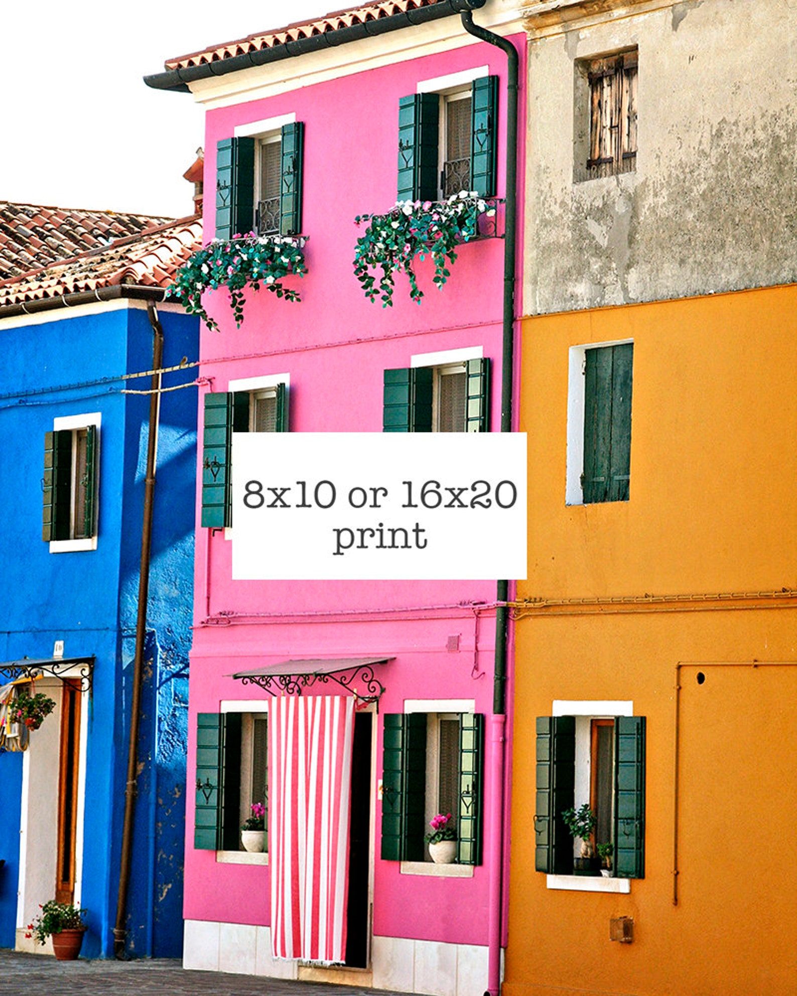 Colorful Wall Art Printable Bright Houses Wall Art Printable - Etsy