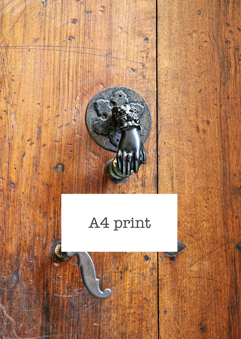 Old Door Wall Art Printable, Unique Door Knocker Print, France Wall Art ...