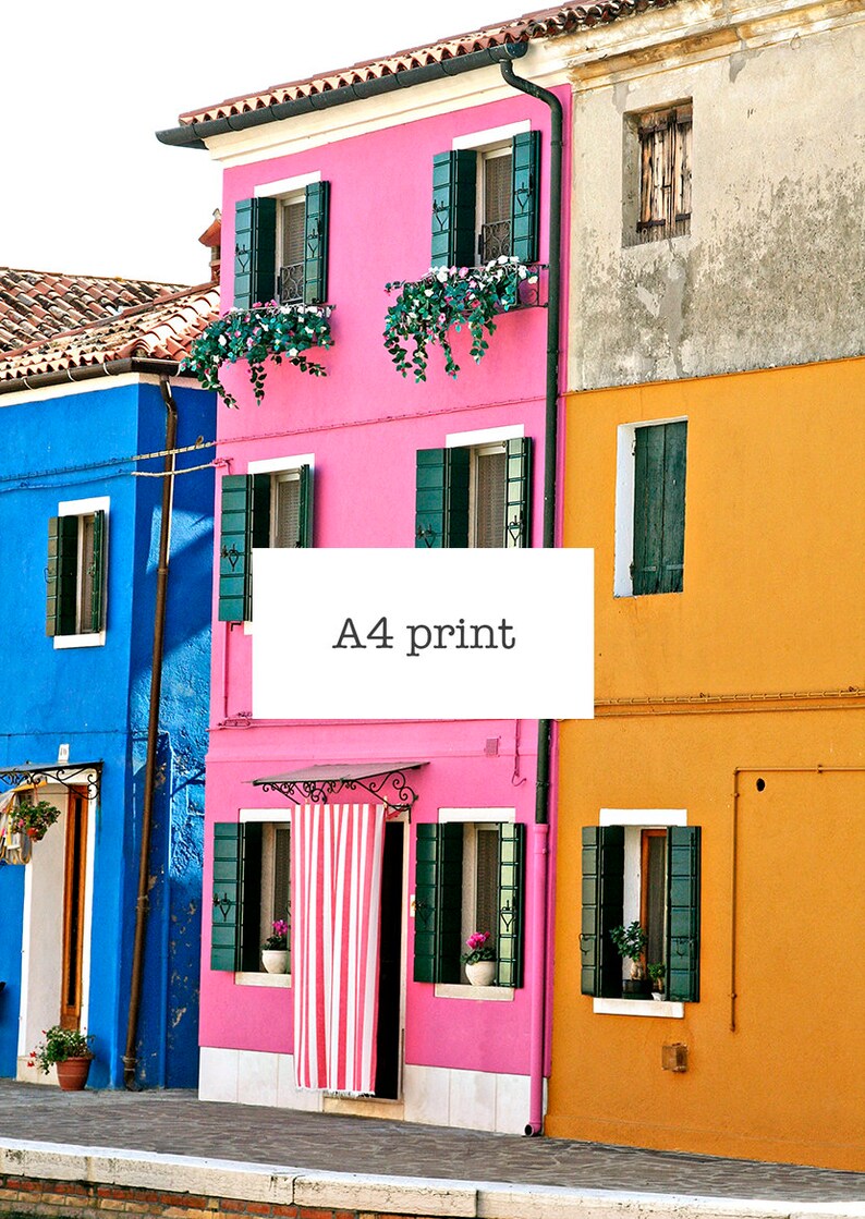 Colorful Wall Art Printable Bright Houses Wall Art Printable - Etsy