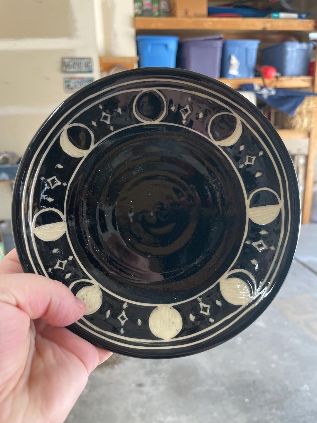 Moon Phase Plate Small Stars - Etsy