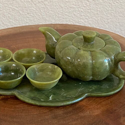 Jade Tea Pot Set Jade Coffee Set Jade Kettle Jade Cups - Etsy
