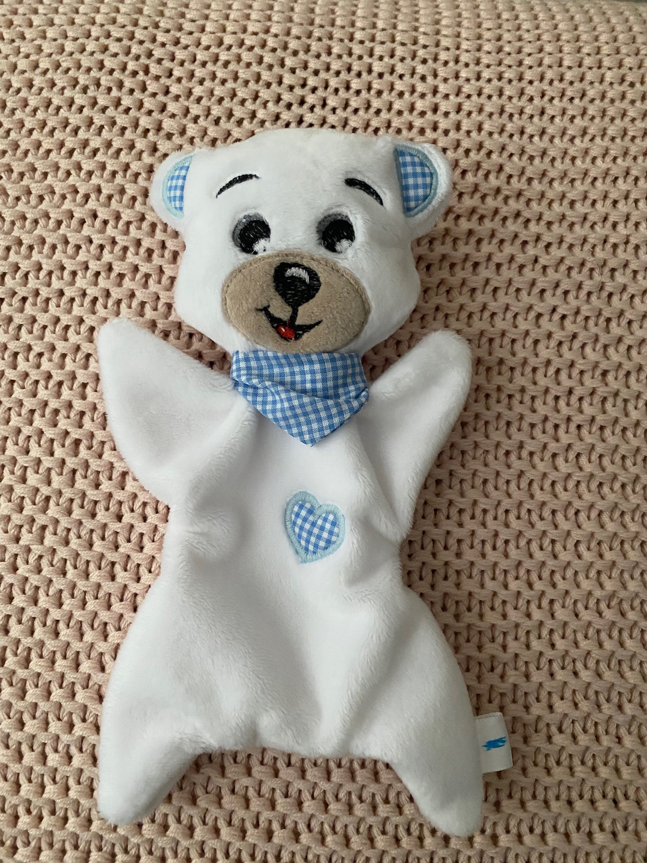 Soft Teddy Bear Toy/cuddly Towel. Embroidered Baby Gift. - Etsy