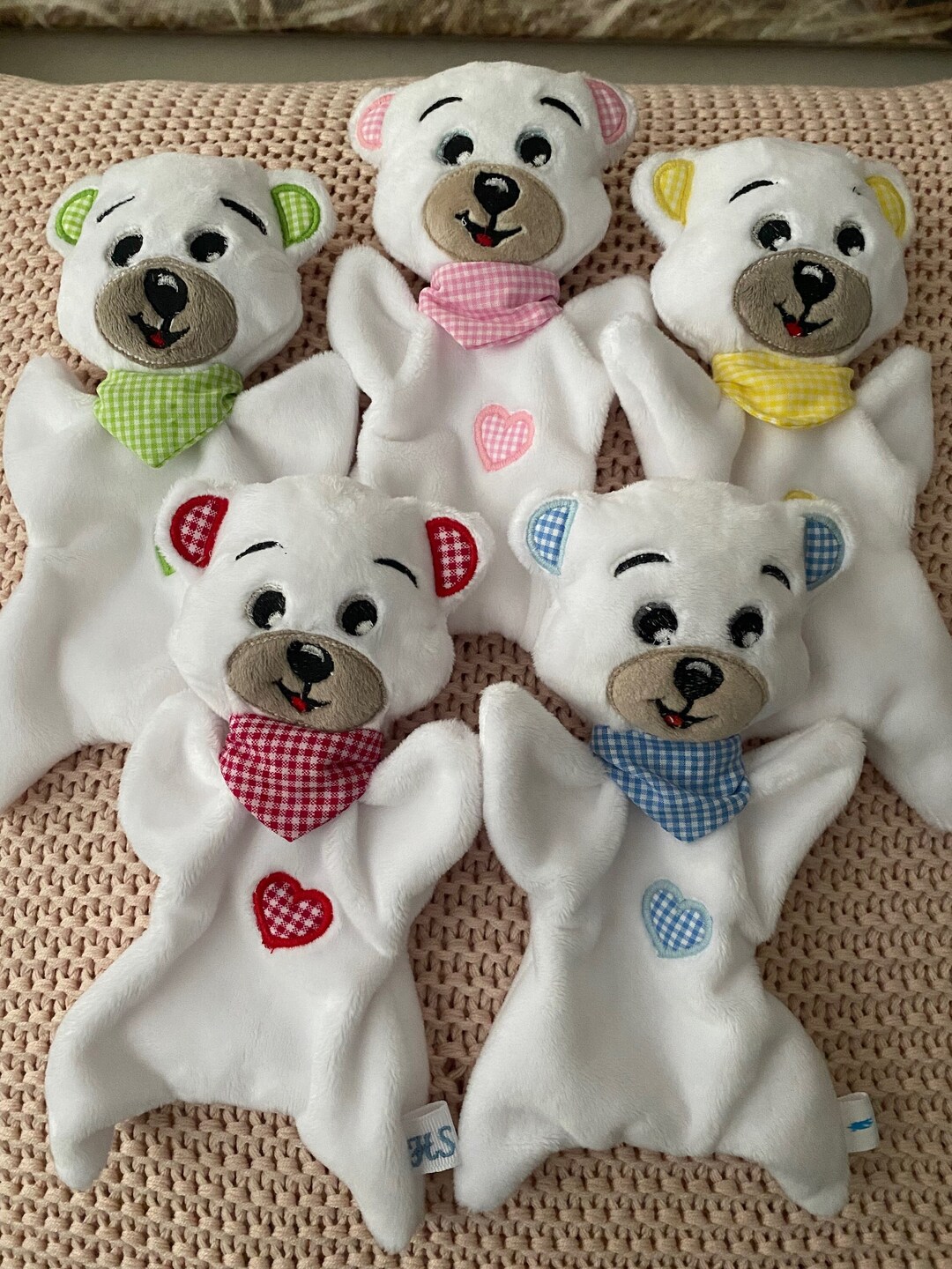 Soft Teddy Bear Toy/cuddly Towel. Embroidered Baby Gift. - Etsy