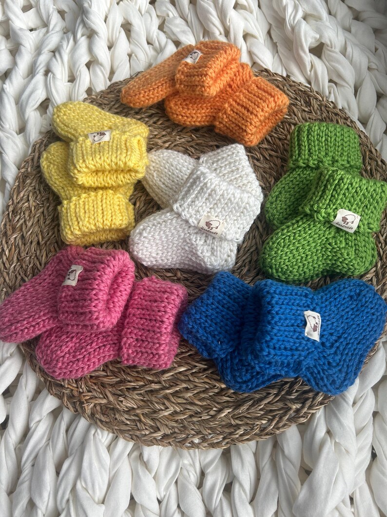 Hand Crocheted Merino Wool Baby Socks - Etsy