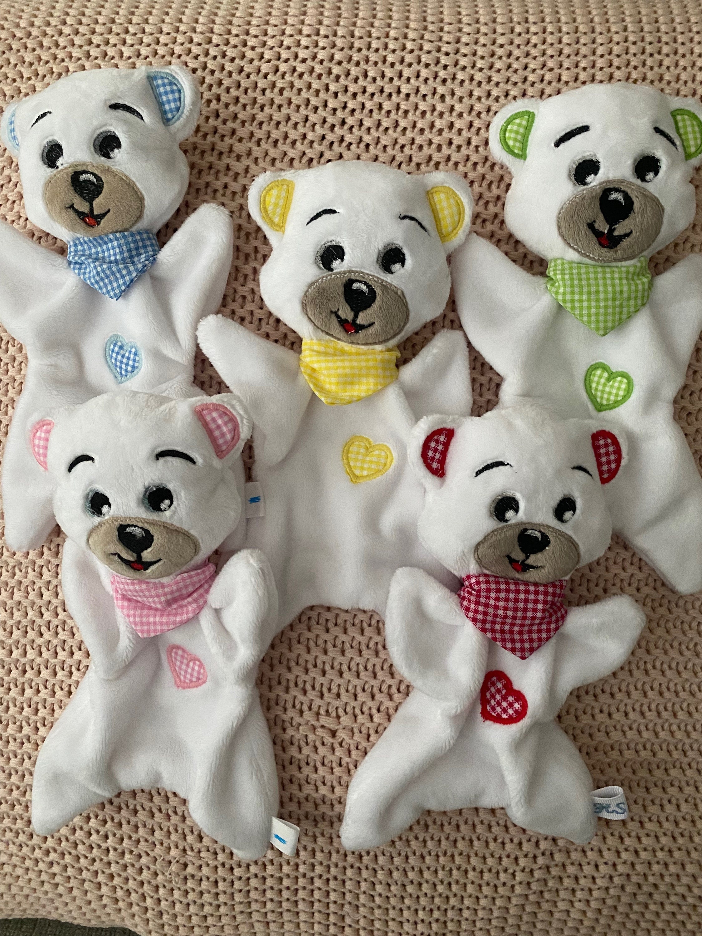 Soft Teddy Bear Toy/cuddly Towel. Embroidered Baby Gift. - Etsy