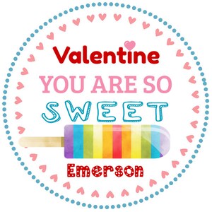 Printable Valentine's Day Tags, You Are so Sweet Valentine Gift Label ...