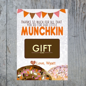Donut Gift Card Holder | Printable Teacher Appreciation |munchkin ...