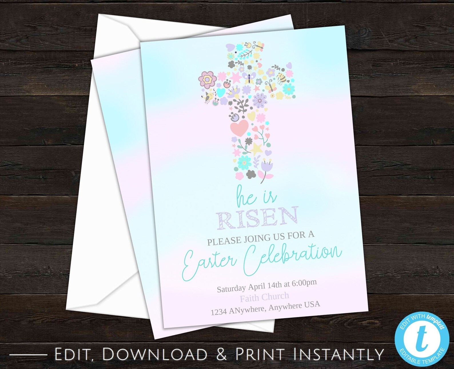 Religious Easter, Easter Invitation, He is Risen, Easter Celebration ...