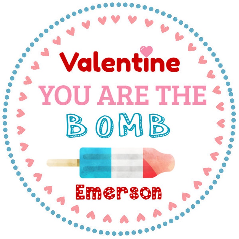 Editable Valentine's Day Tag, Kids Valentine's Day Stickers, Valentines ...