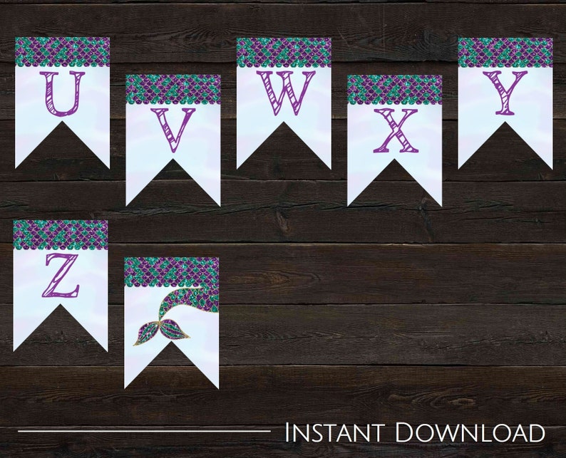 Mermaid Banner, Mermaid Party, Mermaid Party Decorations, Mermaid ...