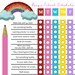 Rainbow Homechool Schedule Back to School Distance Learning - Etsy